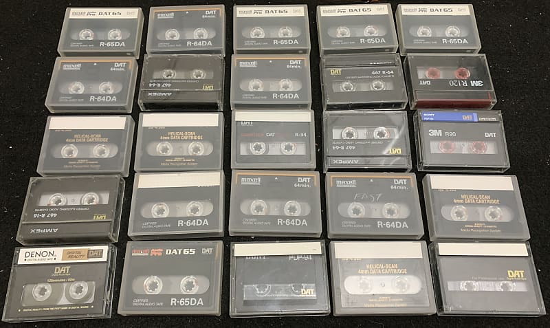 Lot of 25 Used DAT Tapes, Various Denominations and Brands | Reverb