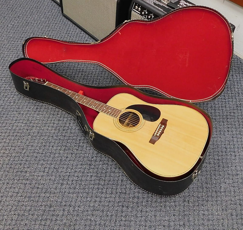 Vintage 1970's Dixon DG21 Dreadnought Acoustic Guitar w/ | Reverb