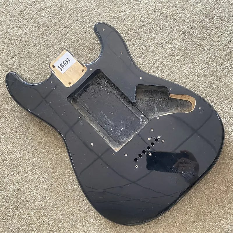 Black Basswood Guitar Strat Style Body | Reverb UK