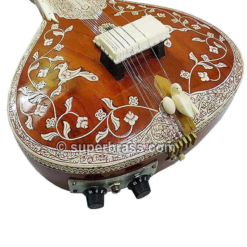 Gorgeous Pro-Grade Acoustic Electric Indian SITAR. Extensive | Reverb