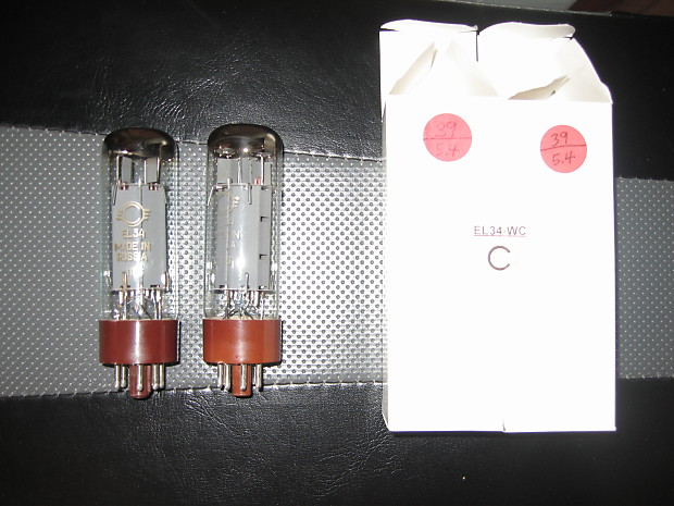 Original Svetlana Winged C EL34 - Matched Pair/Burned In | Reverb