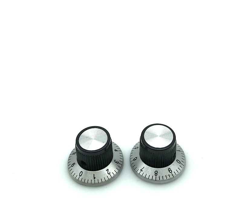 2 Retro Small Top Hat Reflector Knobs Black/Aluminum | Reverb