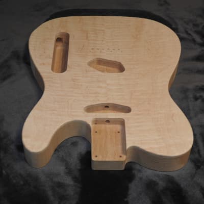 Unfinished Telecaster Body Book Matched Flame Maple Top 2 | Reverb