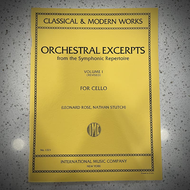 Orchestral Excerpts from the Symphonic Repertoire for Cello — | Reverb
