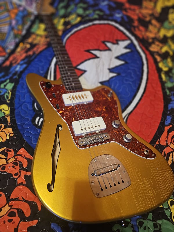 Partscaster Jazzmaster Aztec Gold RELIC MJT body, Novak | Reverb