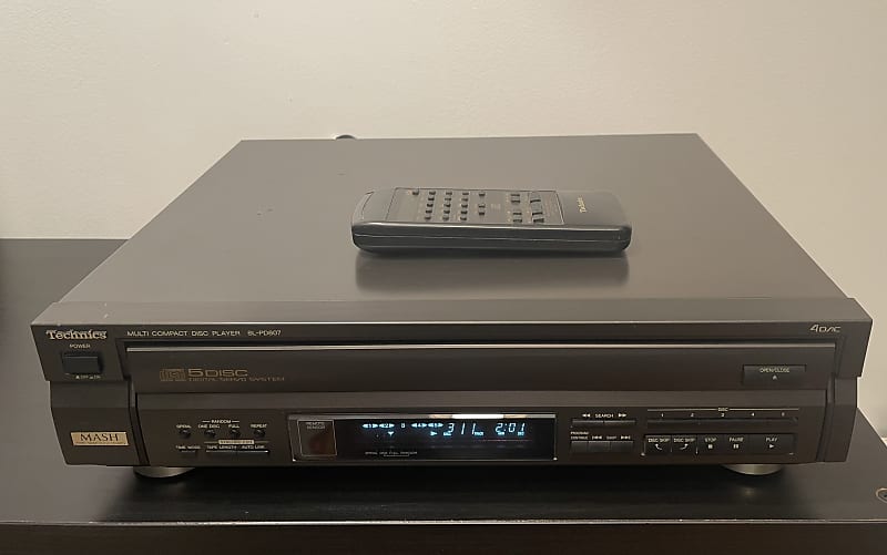 Technics SL-PD807 MASH 5-Disc Player w/ Remote Working Made | Reverb