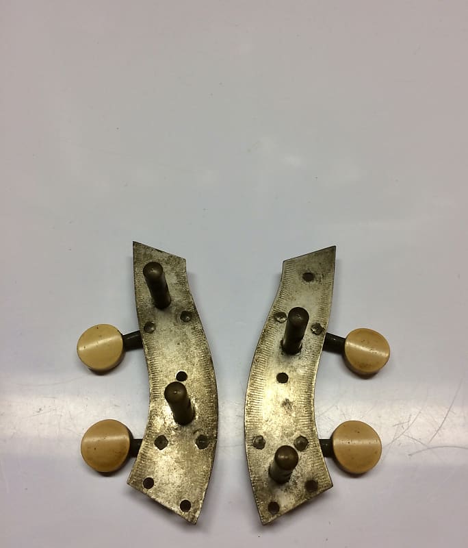 Vintage Violin Fiddle Patent Tuners 1900’s? Nickel Aged Ivory | Reverb
