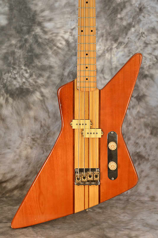 Rare Explorer Style HONDO Deluxe Series 880 Bass - natural | Reverb