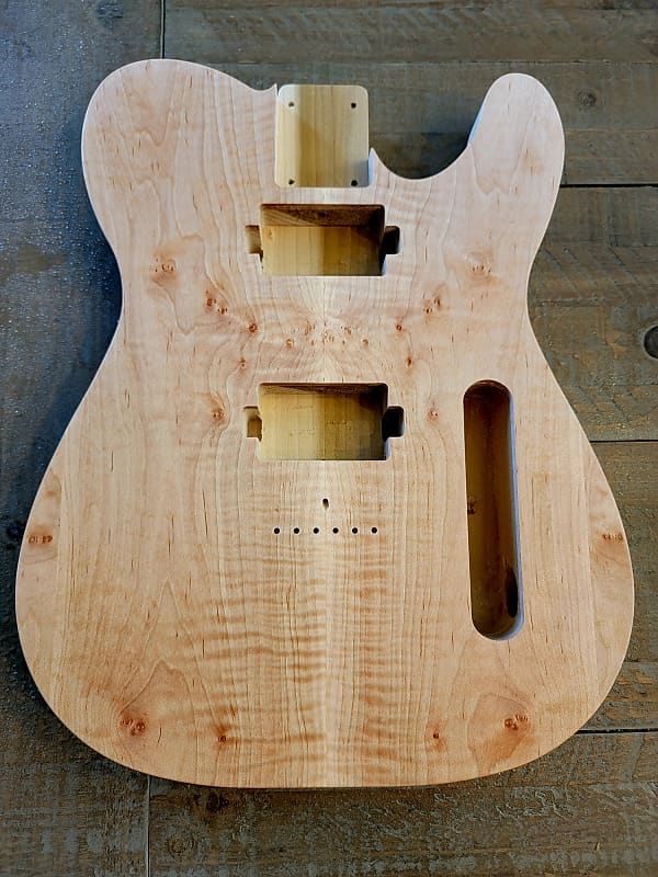 T-Style Guitar Body, Maple Top, HH | Reverb