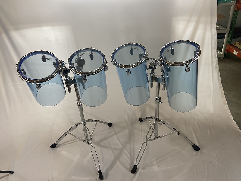 Concert toms.RL Drums RL8-1218-TB-WS 2023 - Transparent Blue | Reverb