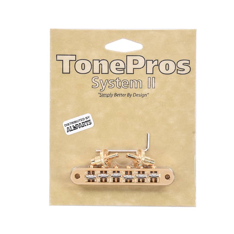 TonePros TP6R Nashville Style Roller Tunematic Bridge Gold | Reverb