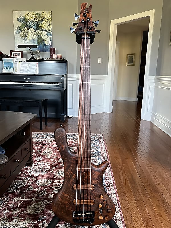 Jerzy Drozd Soul V Fretless with RMC piezo bridge | Reverb