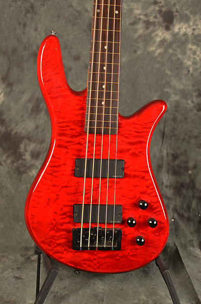 Spector Legend 5 Classic FRETLESS Red Quilt Maple Top w/ | Reverb