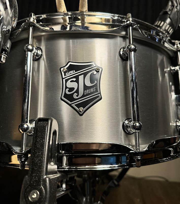 SJC ALPHA ALUMINUM 14x6.5 Alpha - Brushed Aluminum | Reverb