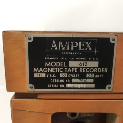 Ampex 612 Tube Stereo Preamplifier & Reel to Reel | Reverb Australia