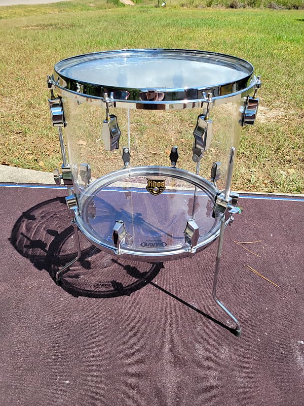 Fibes Austin-Era 14x16" Crystalite Clear Acrylic Floor Tom | Reverb