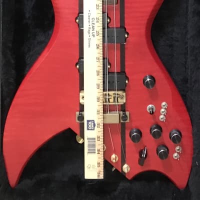 BC Rich Rich bich 8 string bass 1995 - Transparent red on | Reverb