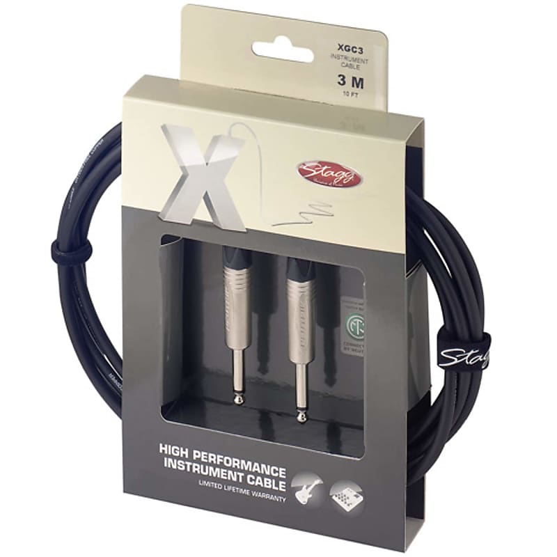 Stagg XGC3 jack - jack instrument cable 3m | Reverb