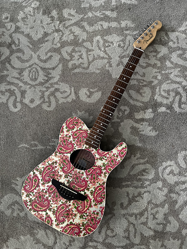 Fender Telecoustic - Paisley RARE | Reverb