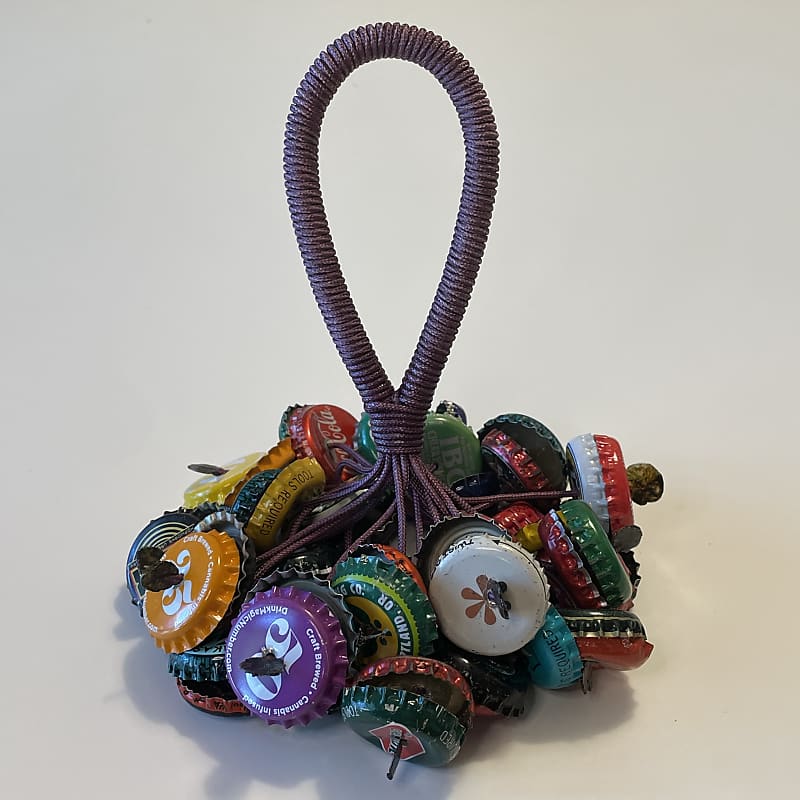 Upcycled Percussion - Bottle Cap Hand Rattle / Shaker - | Reverb
