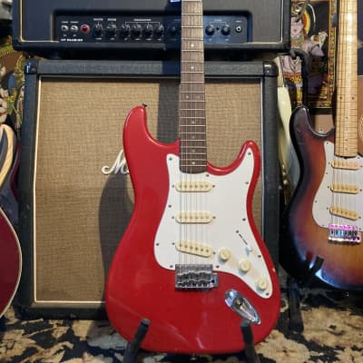 Lotus Doublecut Strat Syle Guitar MIK 1980s - Red | Reverb