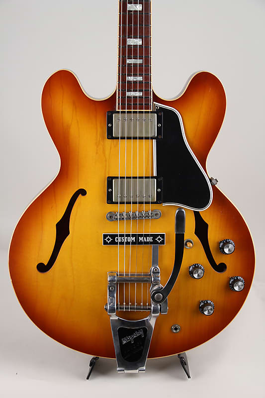 Gibson Memphis ES-335 Block Reissue Ice Tea Burst | Reverb UK