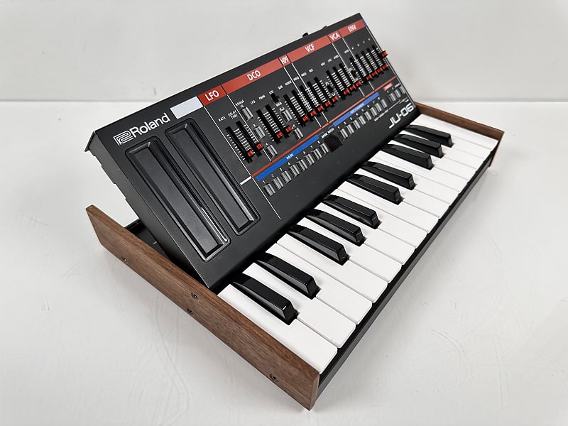 Roland JU-06 Synthesizer with K-25m Keyboard, Wood Panels | Reverb