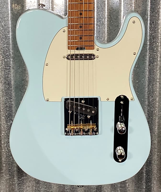 Musi Virgo Classic Telecaster Baby Blue Guitar #5114 Used | Reverb