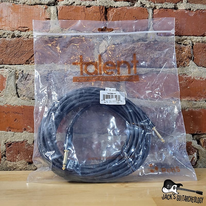 Talent 30ft Instrument Cable 1/4" Male to Male | Reverb