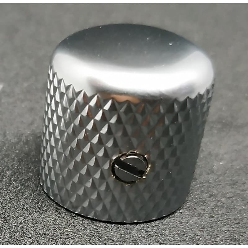 1 Satin Chrome Big Grip Telecaster Metal Dome Knobs for | Reverb
