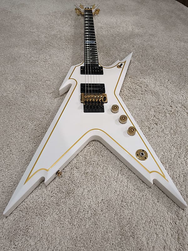 Dean USA Dime White-Gold/Matt Heafy Razorback | Reverb