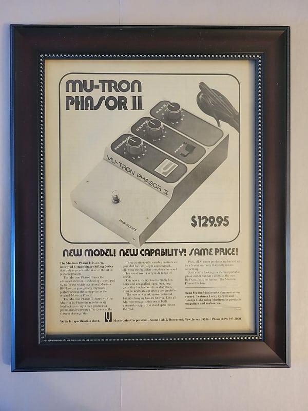 1976 Musictronics Promotional Ad Framed Mu-Tron | Reverb Australia