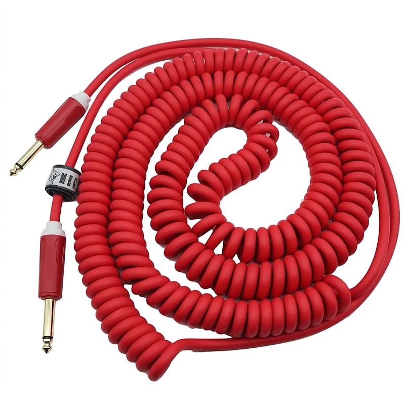 Coiled Guitar Cable Electric Instrument Cable 20 Ft Curly | Reverb