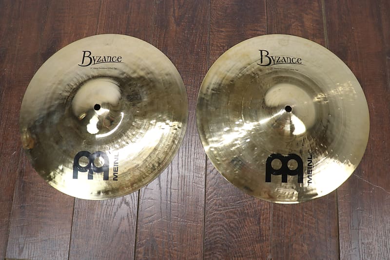 Meinl 14" Byzance Heavy Hammered Hi Hat Cymbals (2 Top Hats) | Reverb