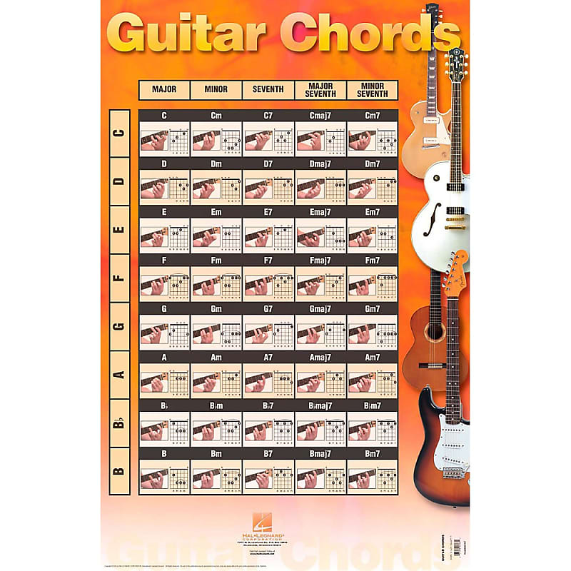 Hal Leonard Guitar Chords (Poster) | Reverb