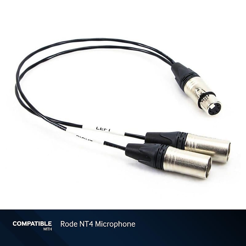 Rapco 1-Foot Stereo XLR Y-Cable compatible with Rode NT4 | Reverb