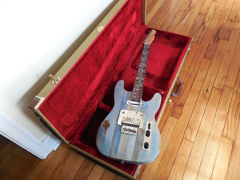 National Coodercaster Strat Tele Hybrid Blue Pine USA Body | Reverb