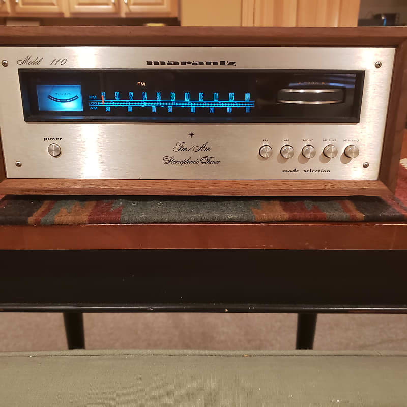 Mint Marantz 110 Tuner and Mint Original Walnut Cabinet | Reverb