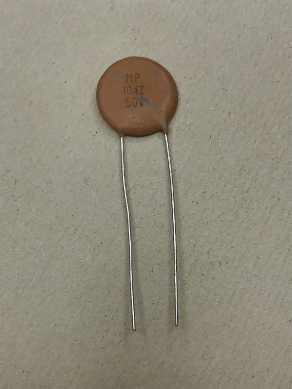 MP 104Z .1 uF 50V Ceramic Disc Tone Capacitor Dime Size | Reverb UK