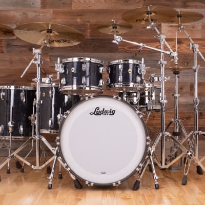 LUDWIG CLASSIC MAPLE OUTFITTER 6 PIECE DRUM KIT, AGED ONYX | Reverb UK