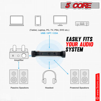 5Core 2 Channel Professional Power Amplifier audio/stereo | Reverb