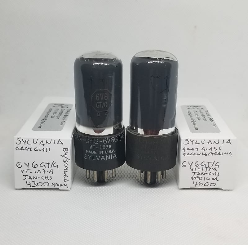 Sylvania JAN 6V6GT/G VT-107-A Well Matched Pair (6.5%) NOS | Reverb