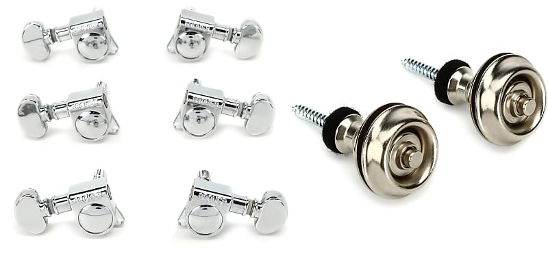 Grover 406C Mini Locking Rotomatic Tuners - 3+3 Chrome Bundle | Reverb