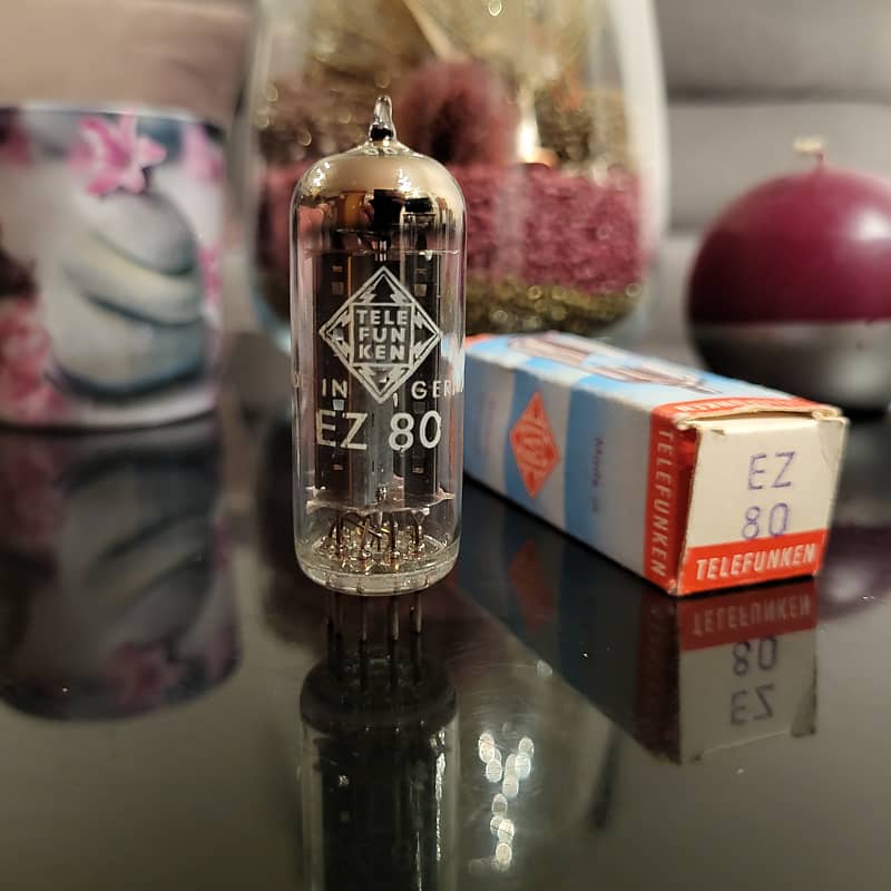 Telefunken Ulm rectifier EZ80 6V4 year 1968,NOS NIB | Reverb