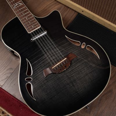 2006 Crafter SA-12 TMBK Slim Archtop 12 String - Trans Black | Reverb