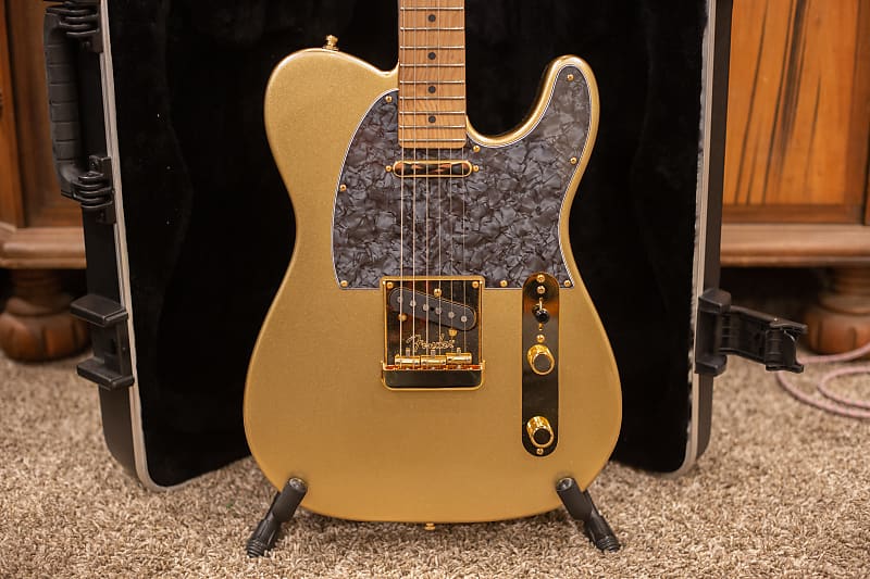 Fender Mod Shop Telecaster 2022 Aztec Gold - ROASTED maple | Reverb