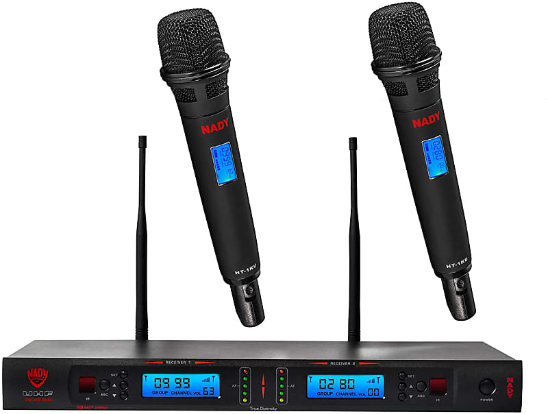 Nady Dual UHF Wireless System w/ 2 Handheld Microphones | Reverb
