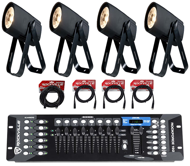 (4) American DJ SABER SPOT WW 15 Watt LED Pinspot Lights+DMX | Reverb