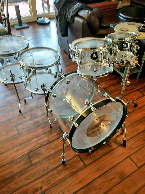 6 Piece Dw Design Series Acrylic Drum Set Reverb