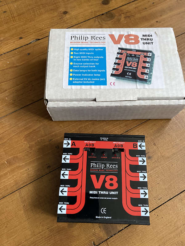 Philip Rees MIDI Thru Box V8 1990s | Reverb
